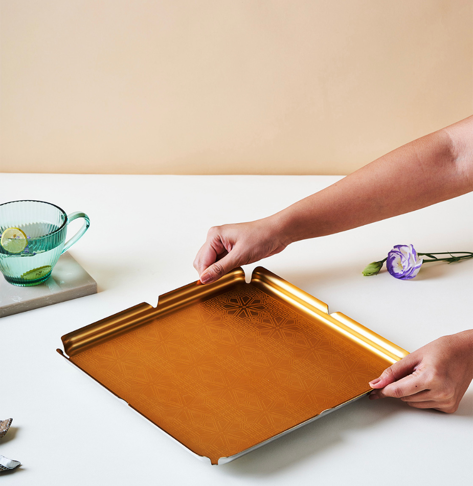 Shop Gold Aladdin Designer Serving Tray – Large
