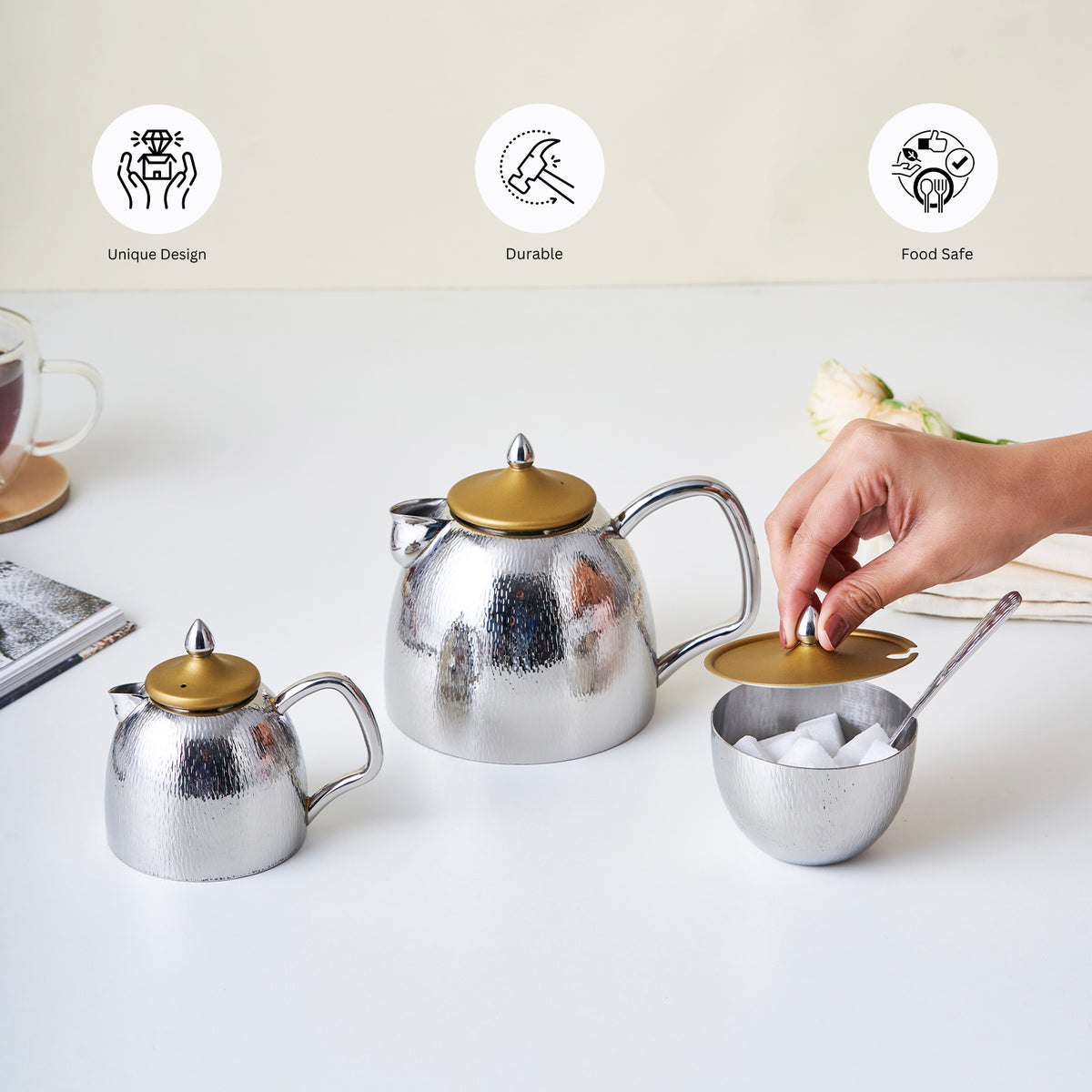 Renaissance Tea Set | Gold Finish | Elegant Design