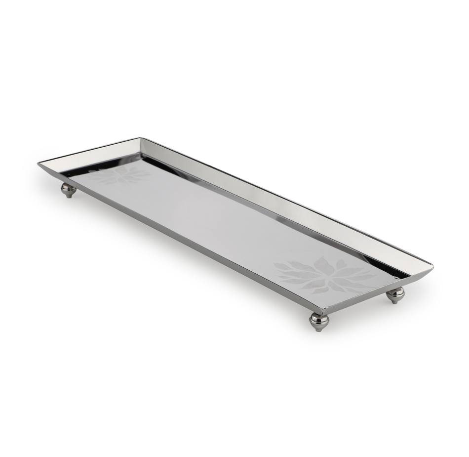 Flower Longish Platter Online | Designer Serving Platters