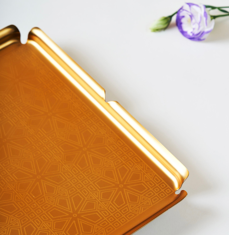 Shop Gold Aladdin Designer Serving Tray – Large