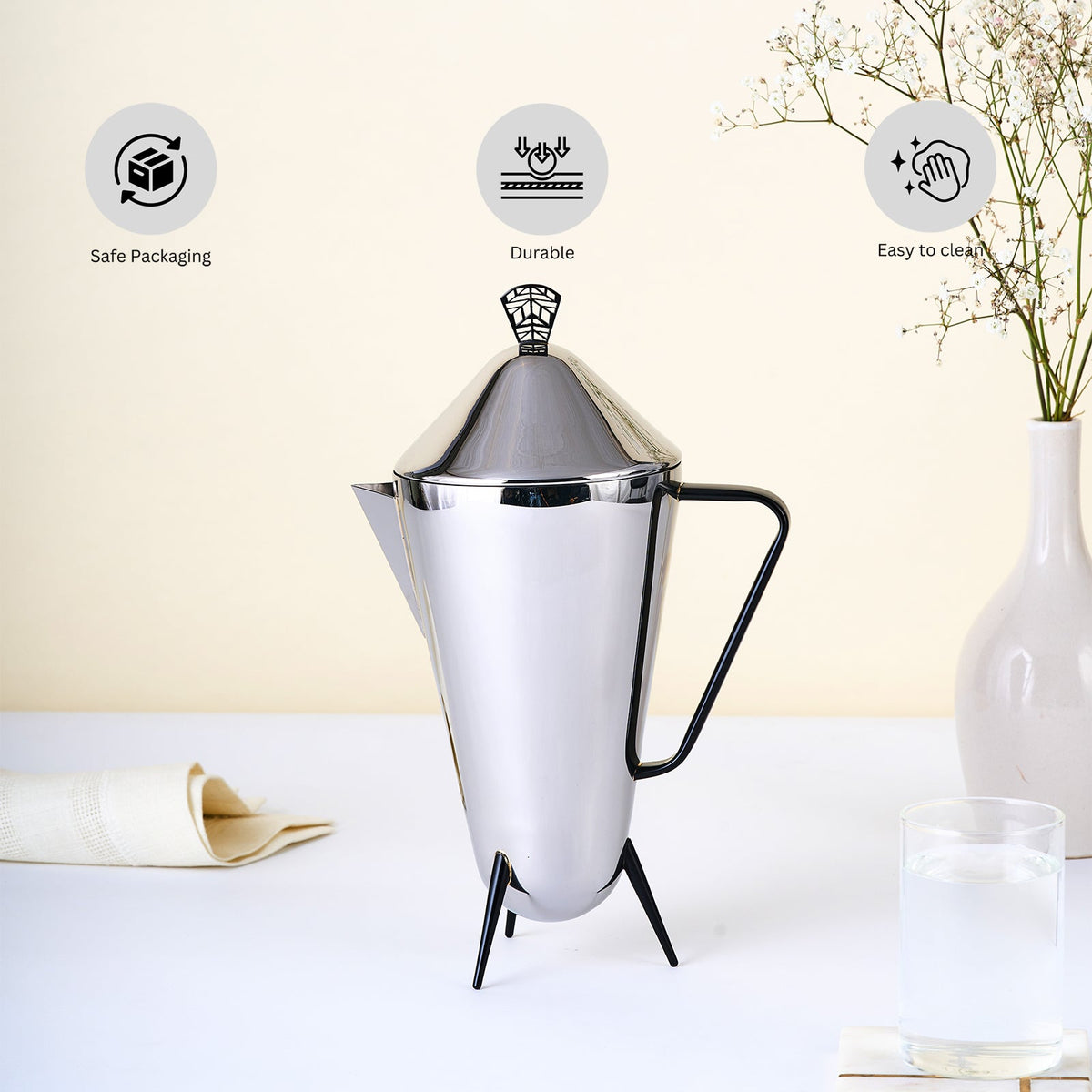 Triangular Water Pitcher | Premium Stainless Steel Pitcher